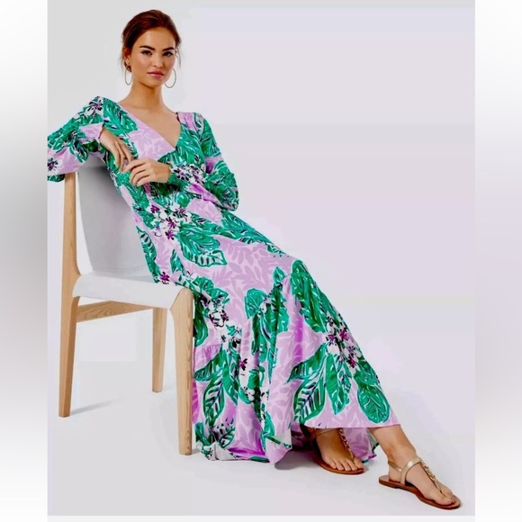 Lilly Pulitzer | Dresses | Lilly Pulitzer Mistral Maxi Dress Magnolia ...